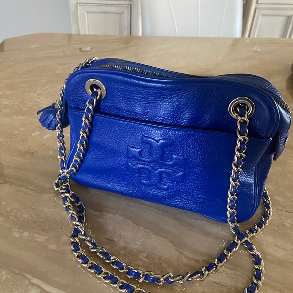 Tory Burch | Bags | Tory Burch Royal Blue Leather Bag | Poshmark